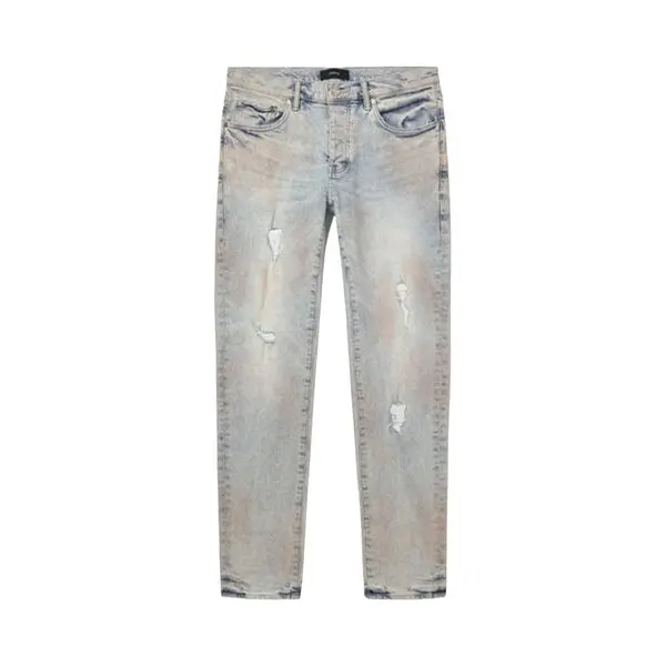 PURPLE BRAND Skinny Pink Mud Distressed 'light Indigo