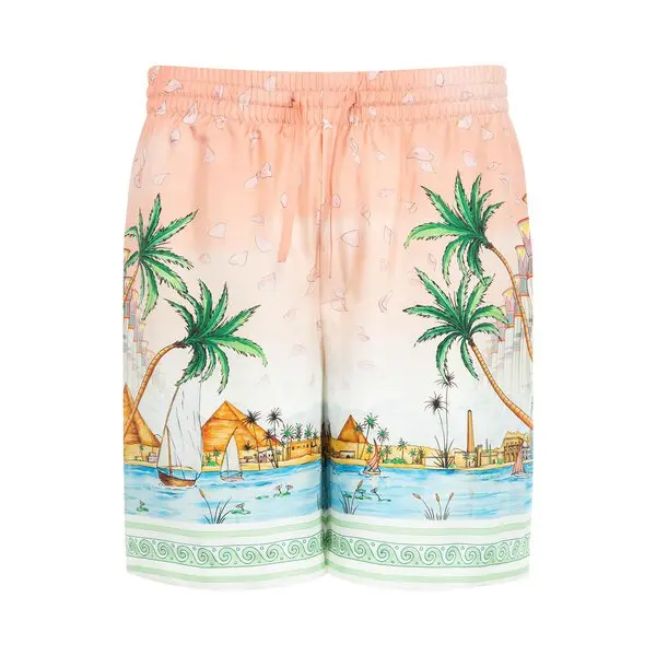 Casablanca Silk Shorts 'ethereal