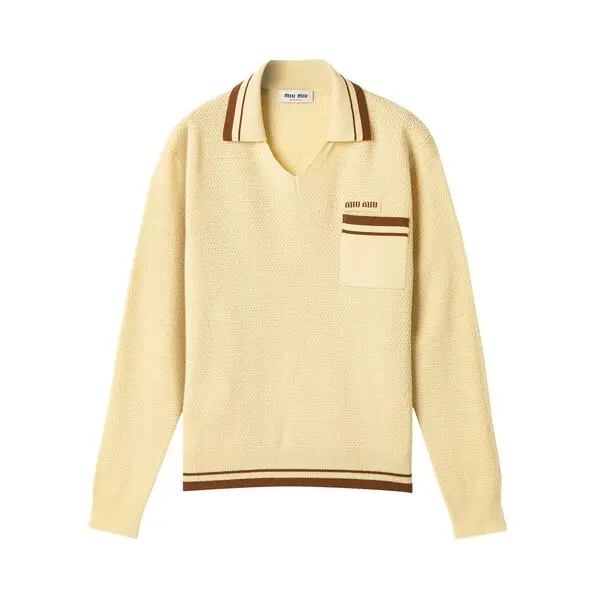 Miu Miu Rete F.12 Scollo 'crema