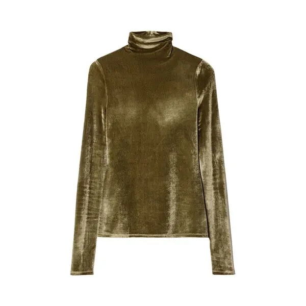LEMAIRE Fitted High Neck Top 'brass