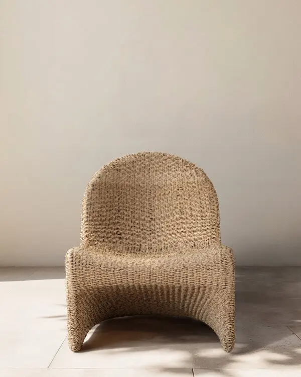 Quince Curved All-weather Wicker Indoor/outdoor Lounge Chair - Natural