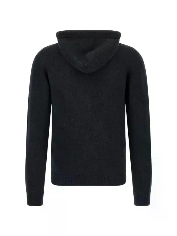 ROBERTO COLLINA Drawstring-hood Ribbed-trim Hoodie