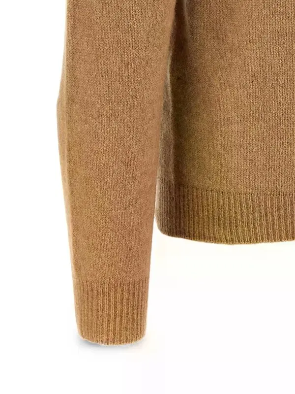 ROBERTO COLLINA Drawstring-hood Ribbed-trim Sweater