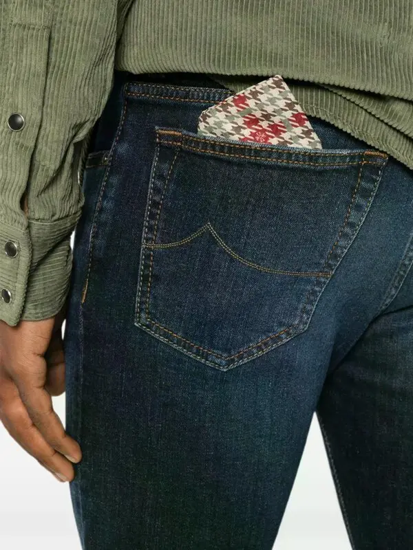 Jacob Cohen Slim Fit Jeans With Logo Patch