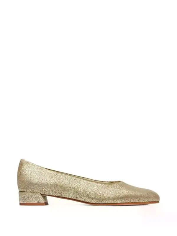 Bernardo Nero Metallic-effect Square-toe Pumps