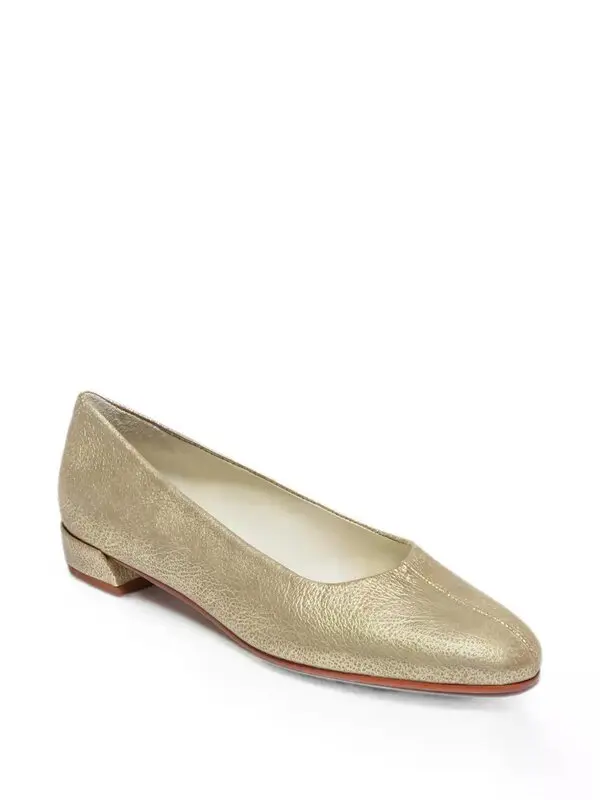 Bernardo Nero Metallic-effect Square-toe Pumps