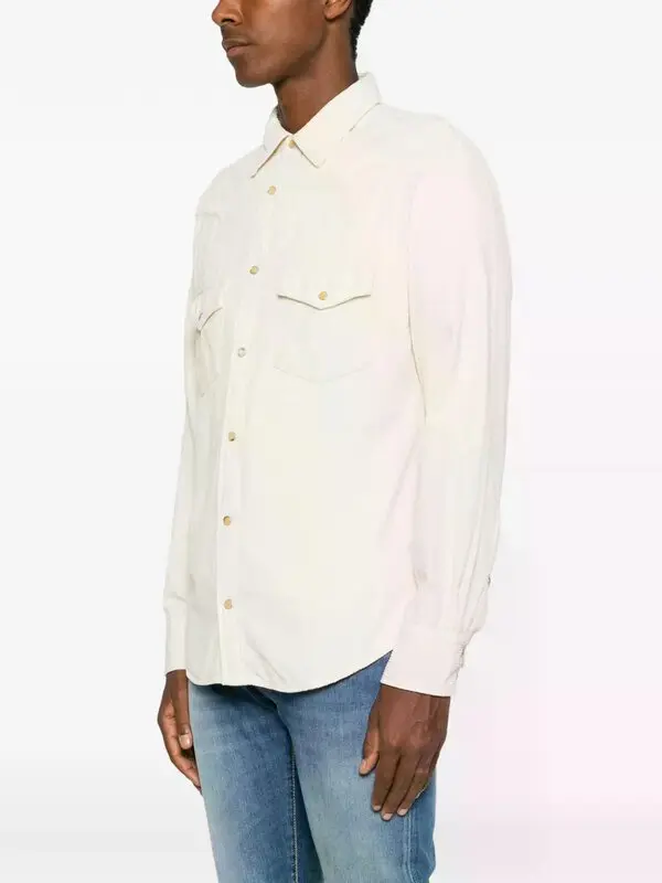 Jacob Cohen Corduroy-texture Shirt - Neutrals