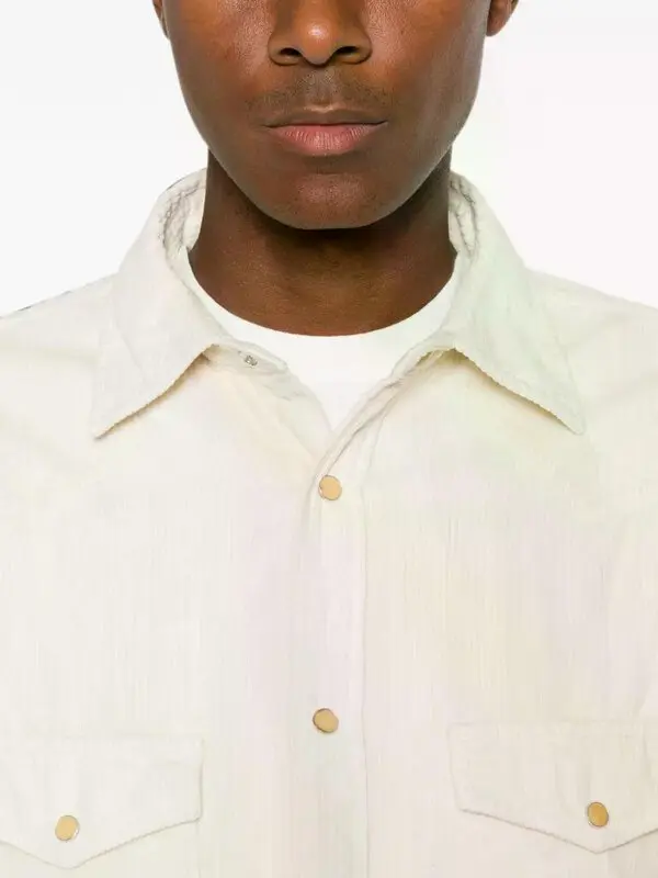 Jacob Cohen Corduroy-texture Shirt - Neutrals