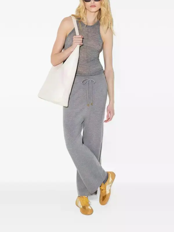 Elisabetta Franchi Ribbed Waistband Knit Trousers With Drawstring