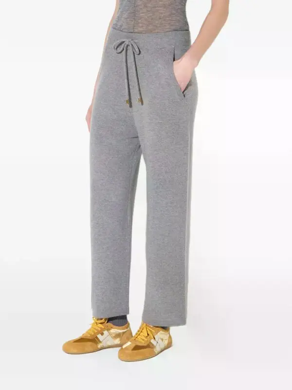 Elisabetta Franchi Ribbed Waistband Knit Trousers With Drawstring