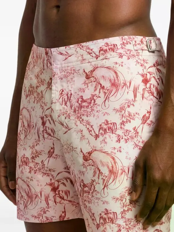 Orlebar Brown Bulldog Zephra Graphic-print Swim Shorts - Pink