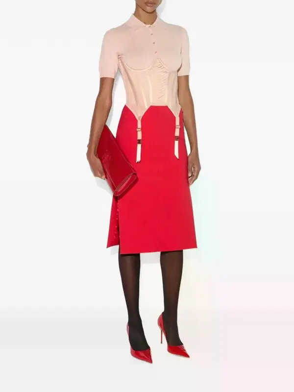 Elisabetta Franchi Knit Bustier-style Polo Shirt