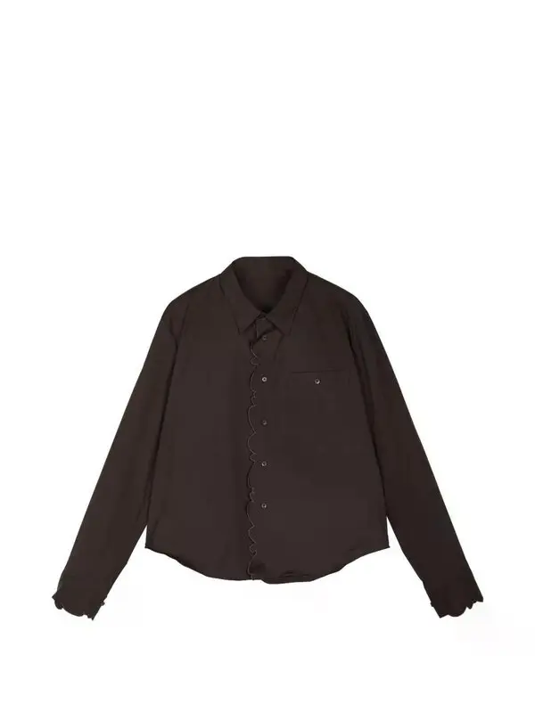 JNBY Scallop Trim Shirt - Brown