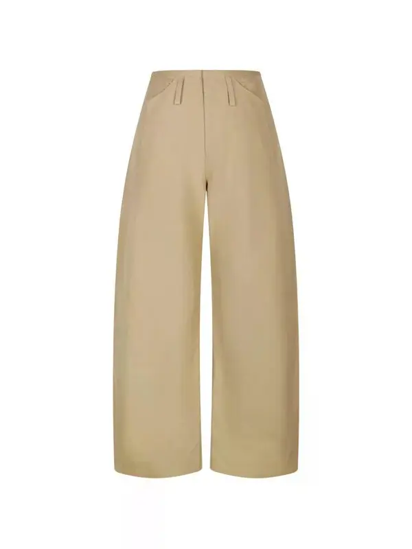 LESS Curved-leg Trousers - Neutrals