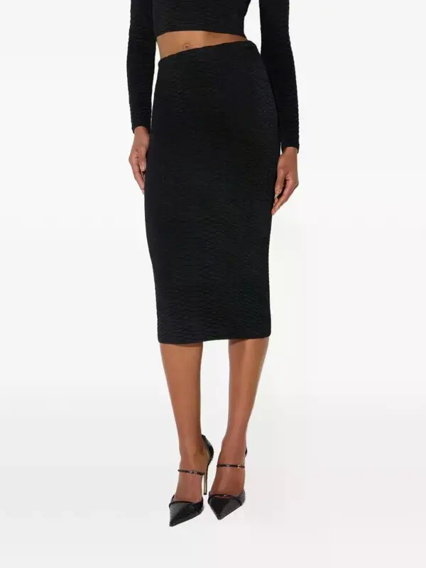 Elisabetta Franchi Snake-pattern Knit Skirt