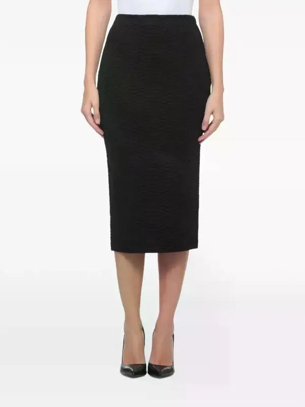 Elisabetta Franchi Snake-pattern Knit Midi Skirt