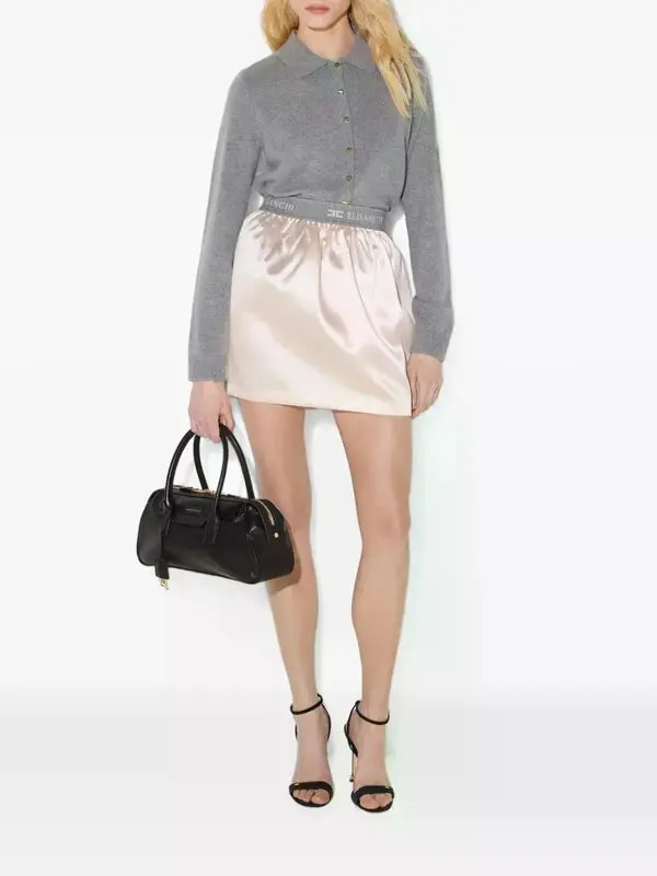 Elisabetta Franchi Knit Cardigan With Golden Buttons