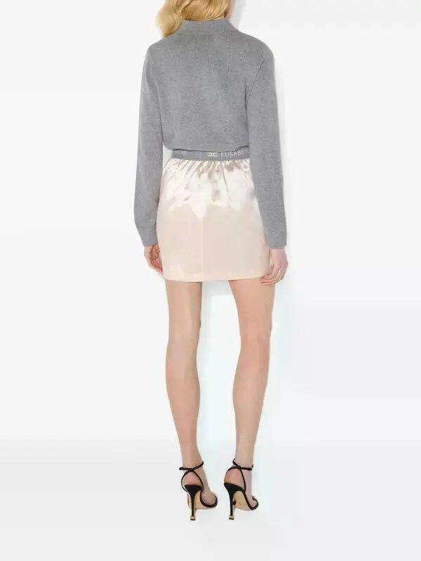 Elisabetta Franchi Knit Cardigan With Golden Buttons