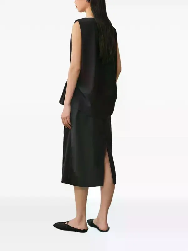 LESS Layered Sleeve Midi Dress