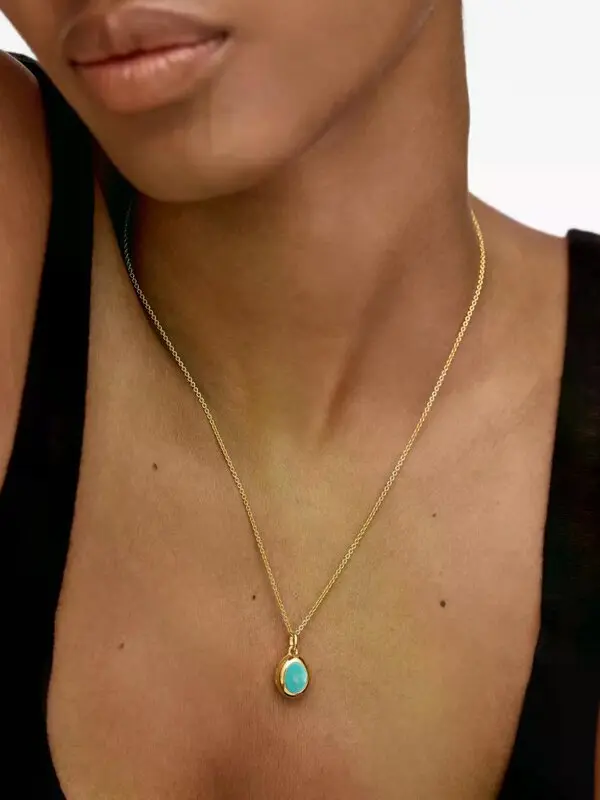 Monica Vinader December Birthstone Embellished Locket Pendant - Gold