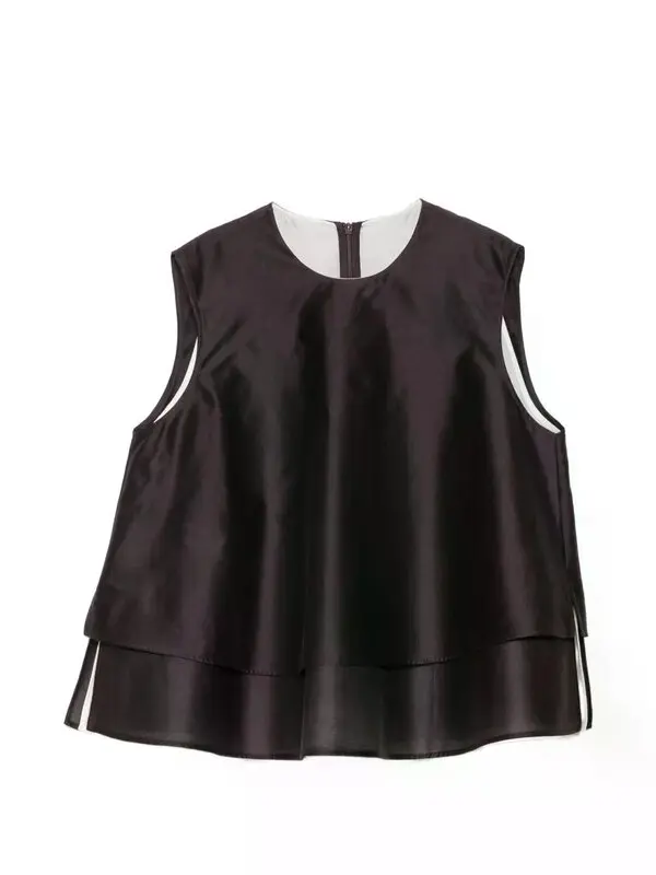 LESS A-line Double-layer Blouse