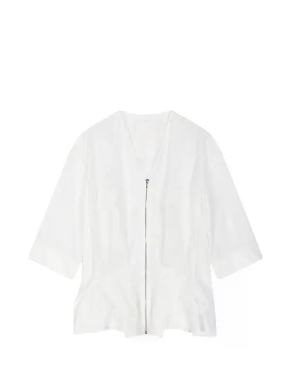 JNBY Draped Waist Cotton Jacket - White