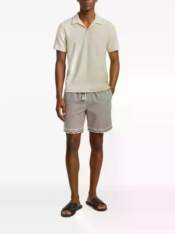Orlebar Brown Sonoran Geometric-print Linen Deck Shorts