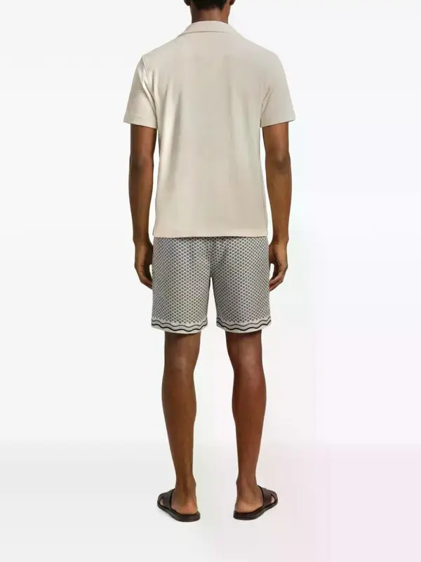 Orlebar Brown Sonoran Geometric-print Linen Deck Shorts