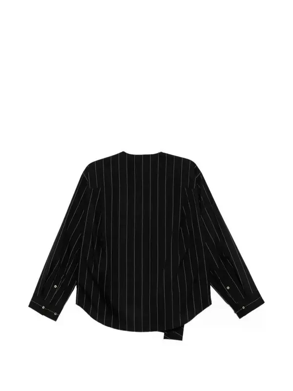 JNBY Pinstripe-pattern Tie-front Blouse