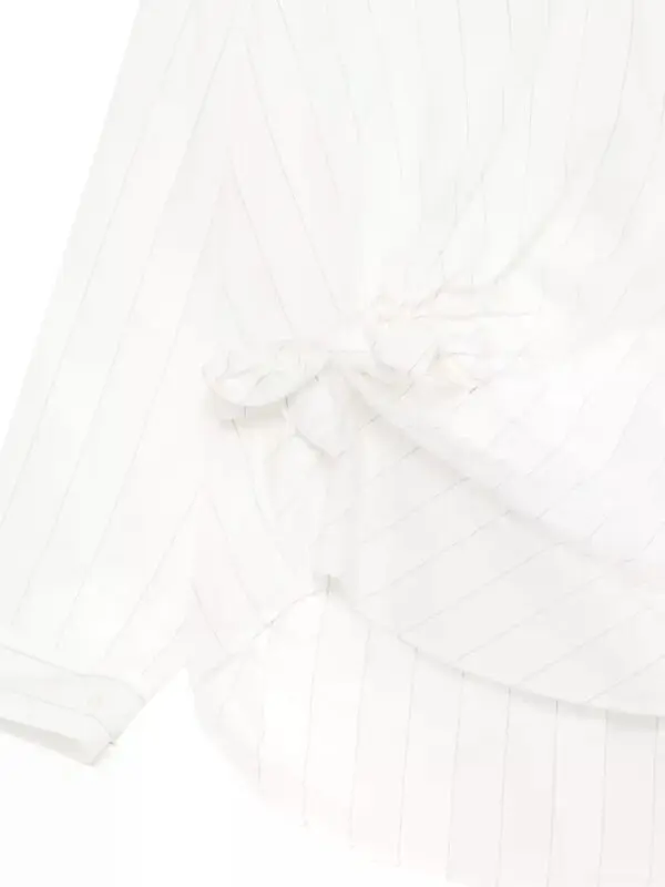 JNBY Tie-front Striped Blouse