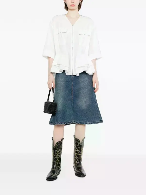 JNBY Fishtail-hem Denim Skirt