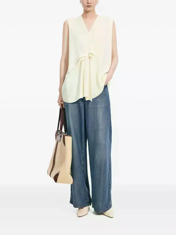 JNBY Pleated V-neck Vest