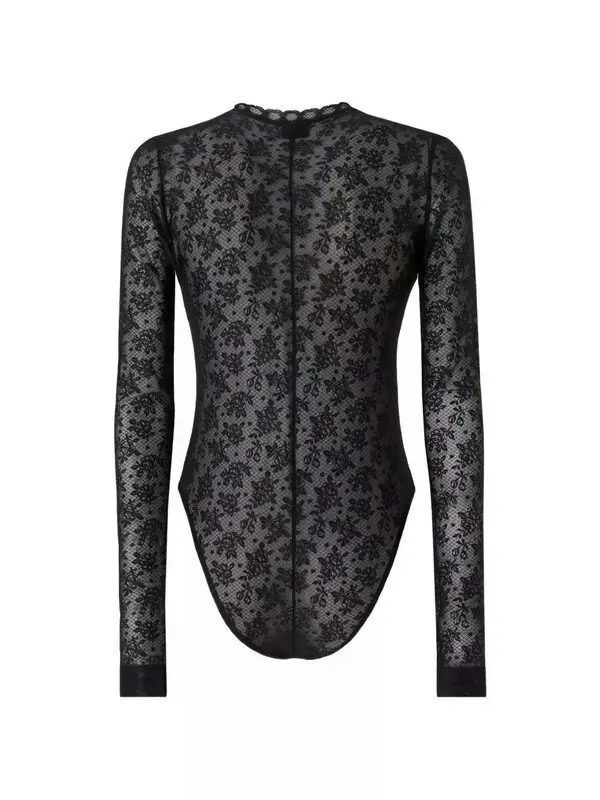 Pinko Floral-lace V-neck Bodysuit