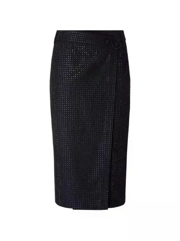 Pinko Rhinestone-embellished Wrap Skirt
