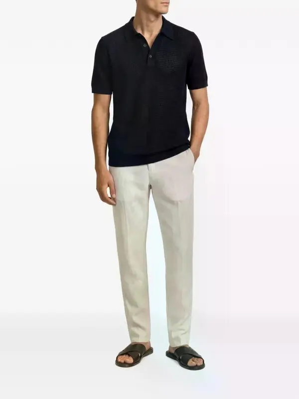 Orlebar Brown Keeling Open-knit Polo Shirt