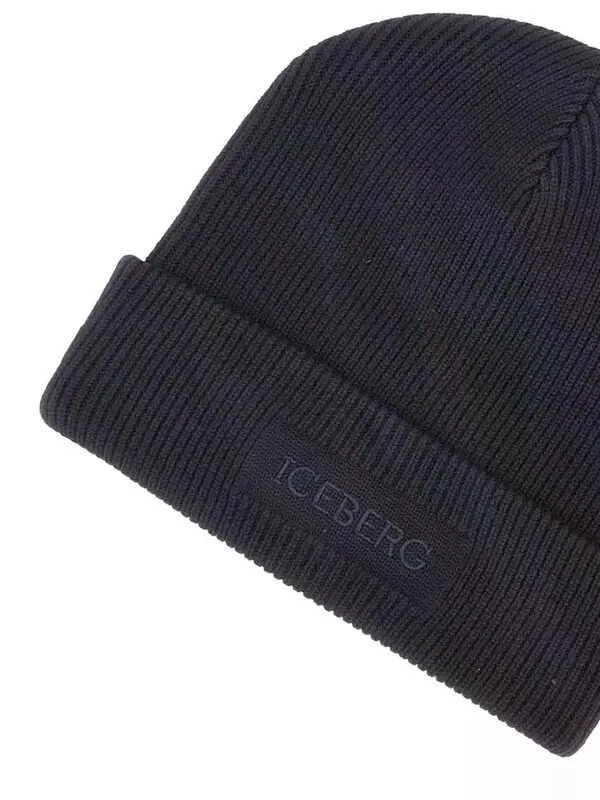 Iceberg Ribbed-knit Beanie Hat - Blue