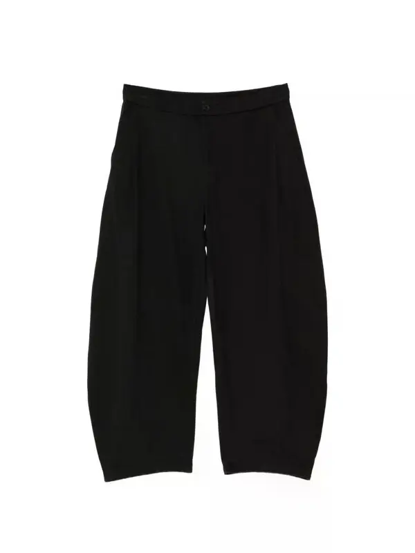 CROQUIS Curved Leg Cotton Knit Trousers