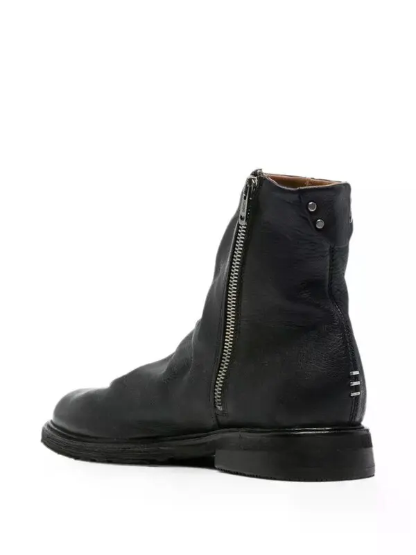 A.S.98 Ruched Leather Ankle Boots