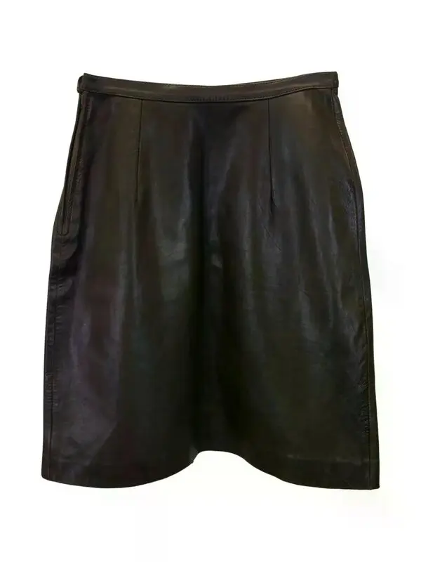 Valentino Garavani Overlap Leather Skirt