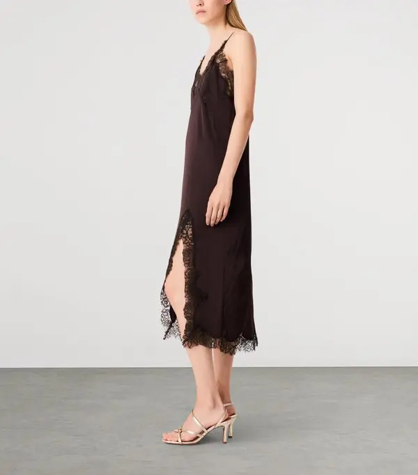 Maje Lace-trim Midi Dress