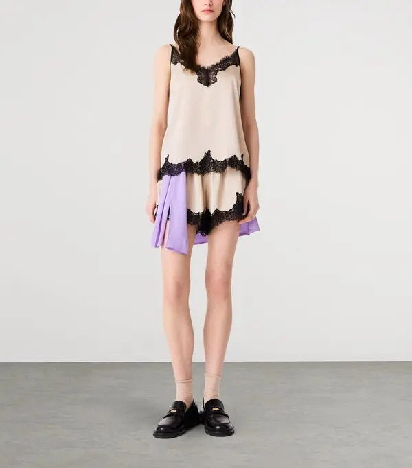 Maje Lace Trim Cami Top