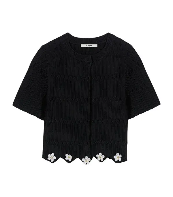 Maje Short-sleeve Daisy Cardigan