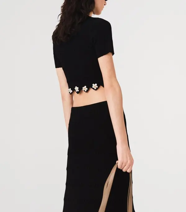 Maje Short-sleeve Daisy Cardigan