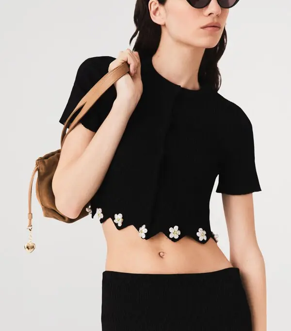 Maje Short-sleeve Daisy Cardigan