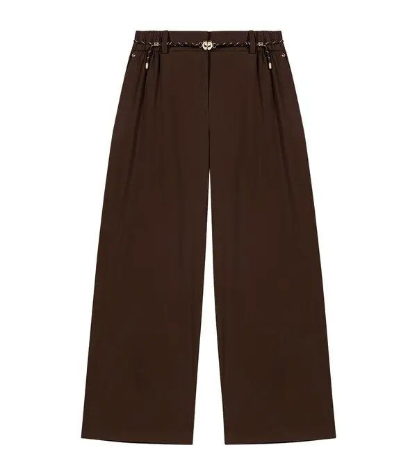 Maje Cropped Wide-leg Trousers