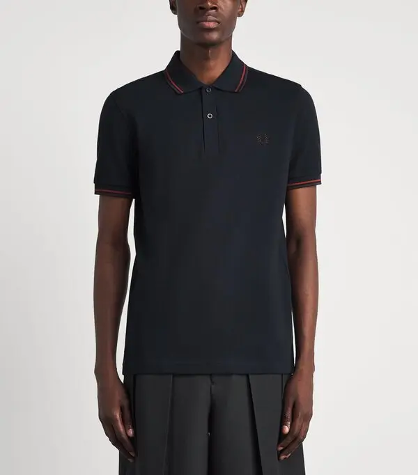 Fred Perry Cotton Twin Tipped Polo Shirt - Navy
