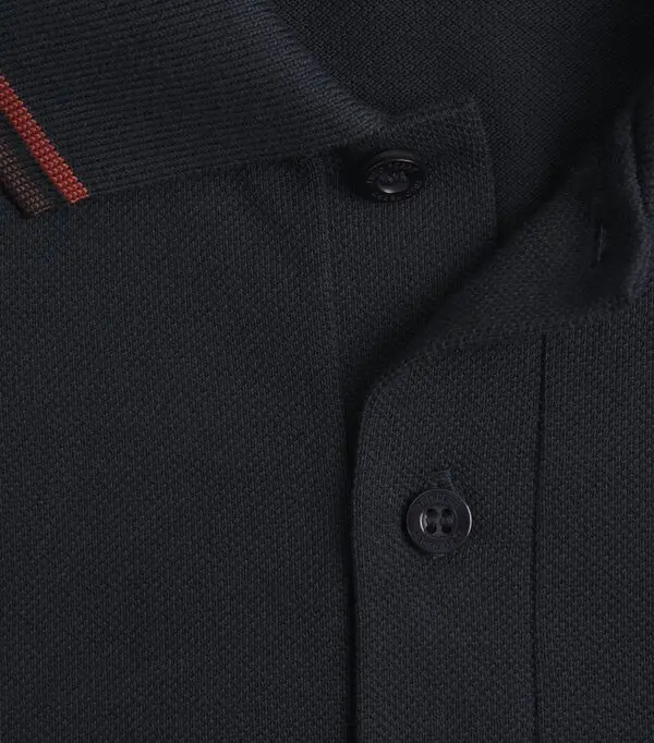 Fred Perry Cotton Twin Tipped Polo Shirt - Navy