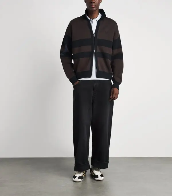 Fred Perry Cotton Stripe Zip-up Cardigan