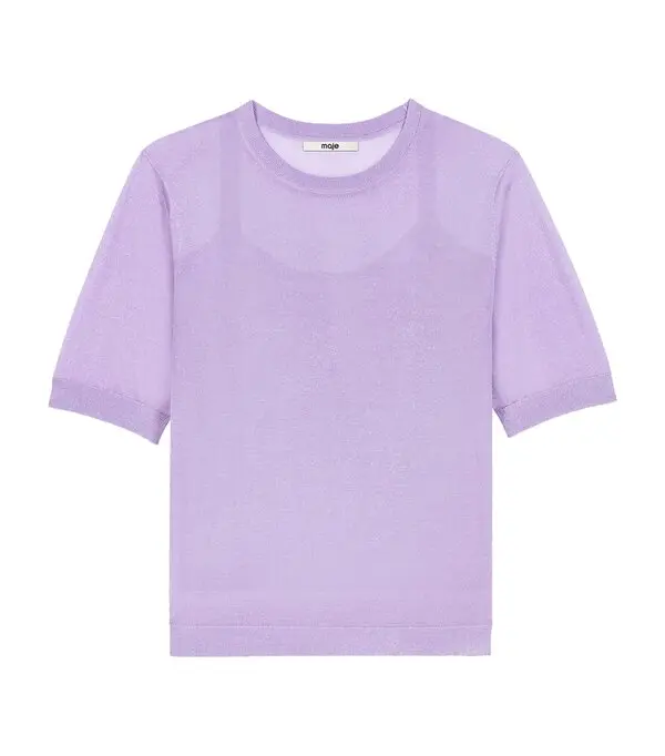 Maje Knit T-shirt And Cami Top Set