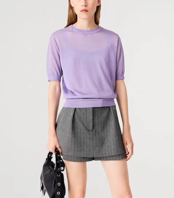 Maje Knit T-shirt And Cami Top Set